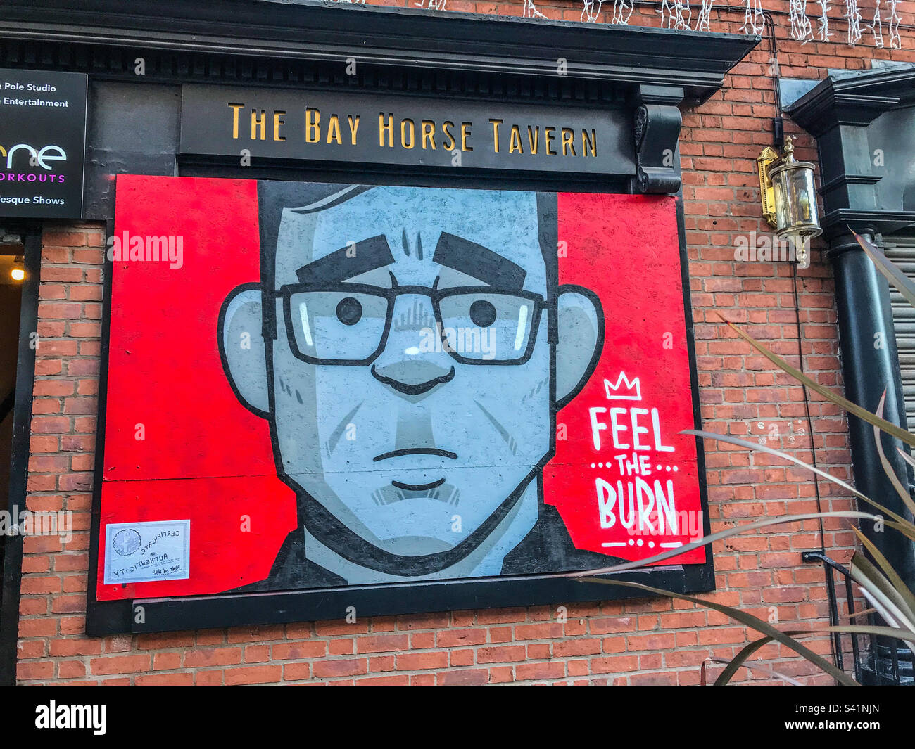 Andy Burnham street art, Manchester Stock Photo - Alamy