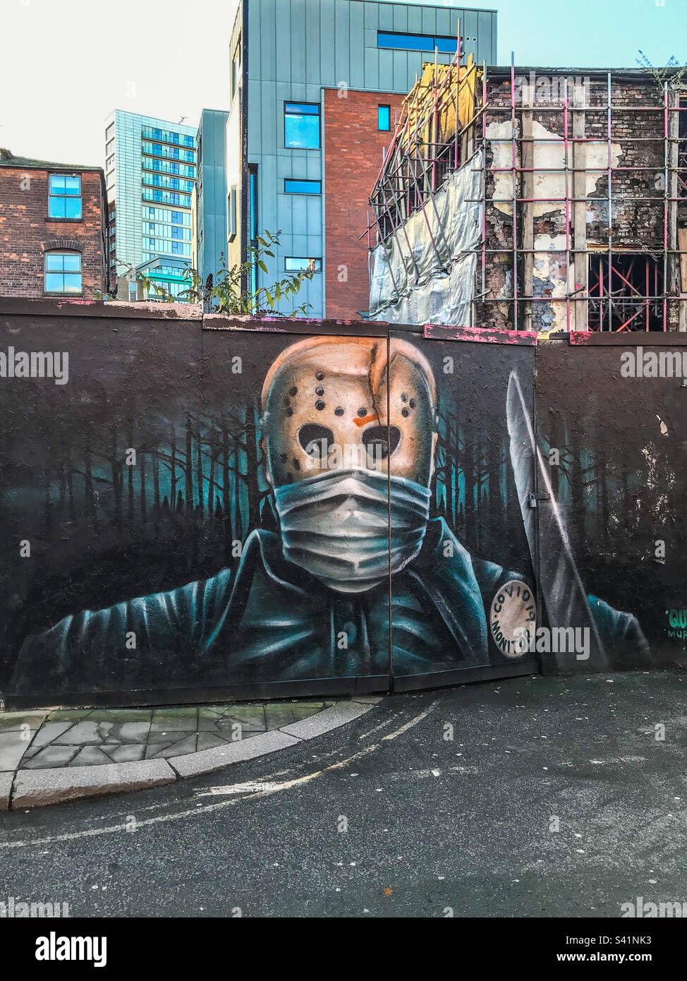 Scary Manchester street art Stock Photo - Alamy