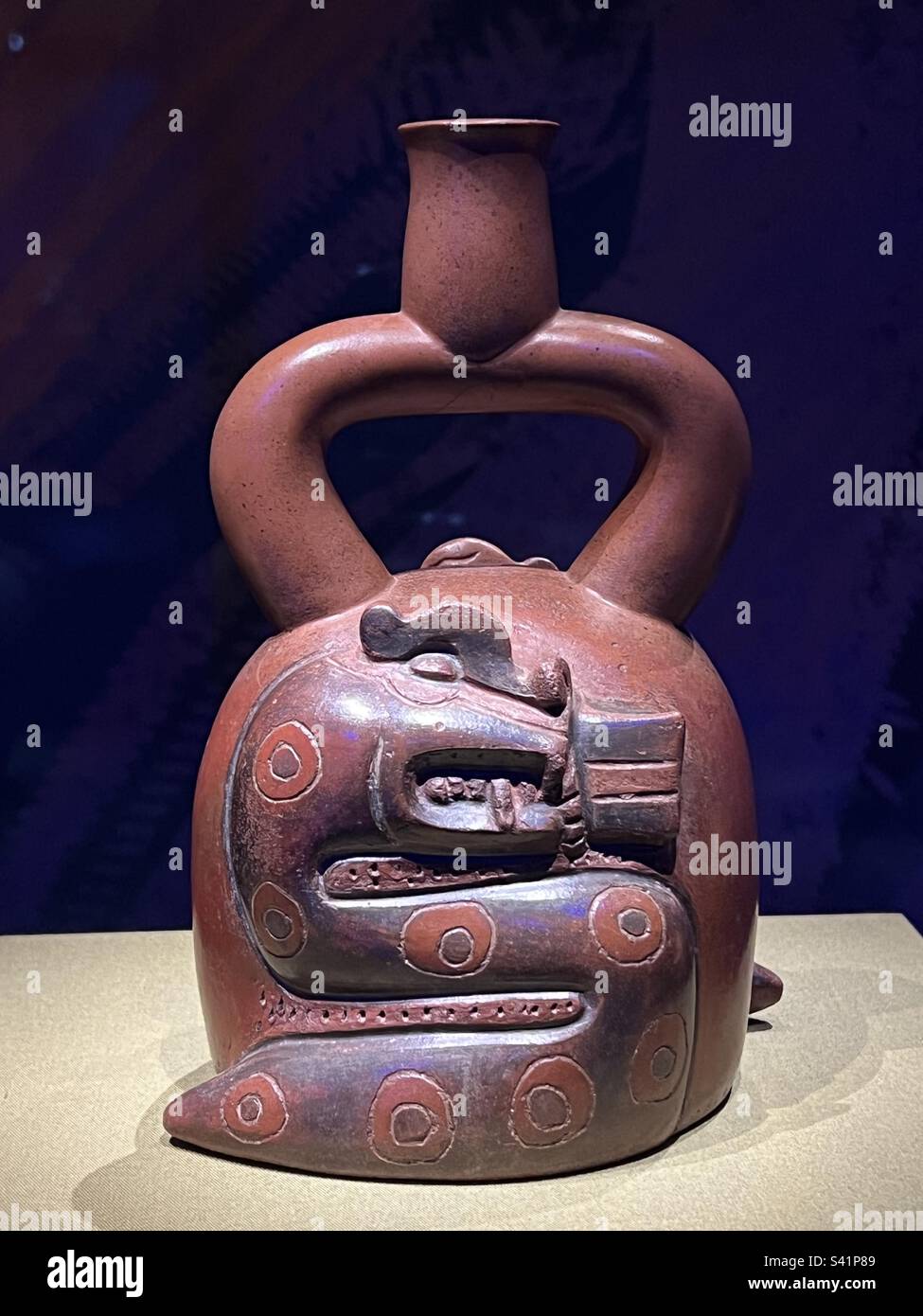 Snake Stirrup Spout Bottle. Cupisnique Culture, Ancient Peru 1250 B.C ...
