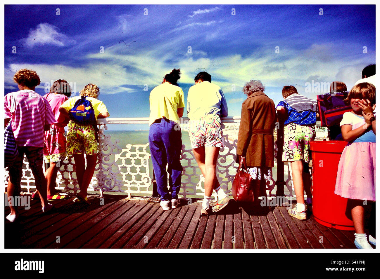 80’s beach scene Stock Photo - Alamy