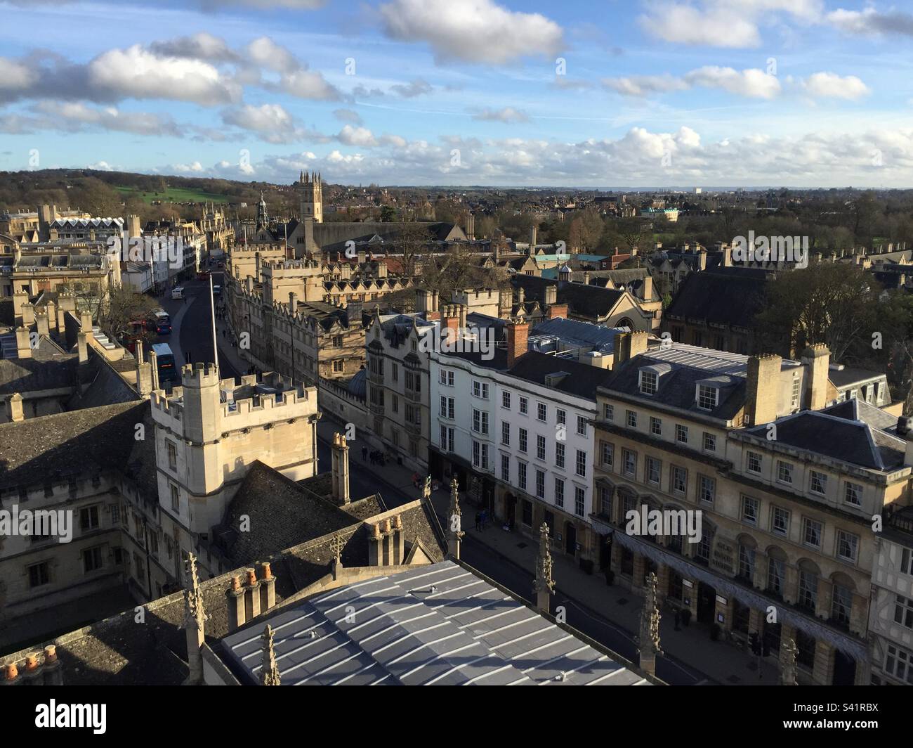 Oxford skyline, viewed from the tower of the University Church of St ...