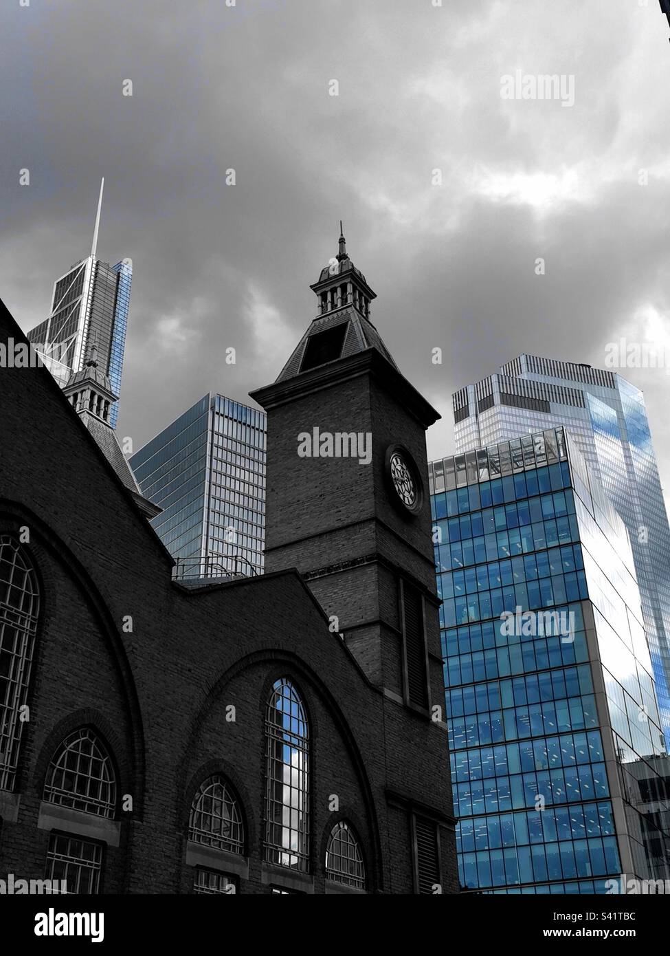 Contrast between old new architecture hi-res stock photography and ...