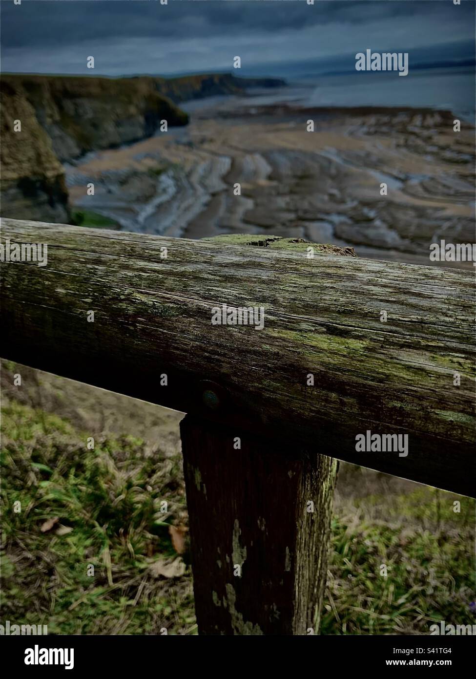 Overlooking onto Beach Stock Photo - Alamy