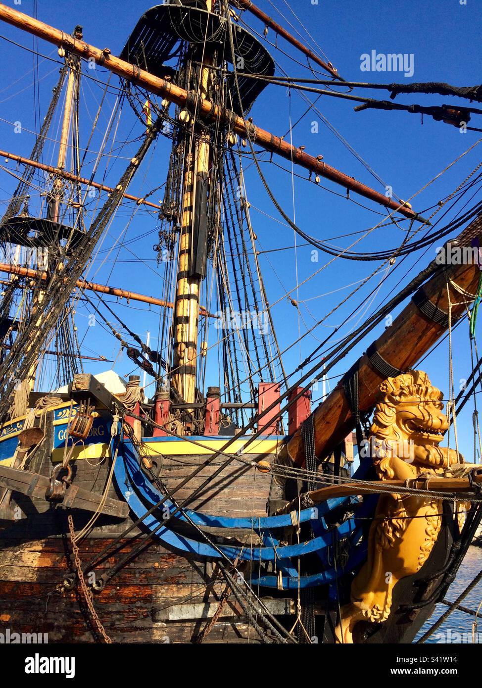 Old timber ship Stock Photo - Alamy
