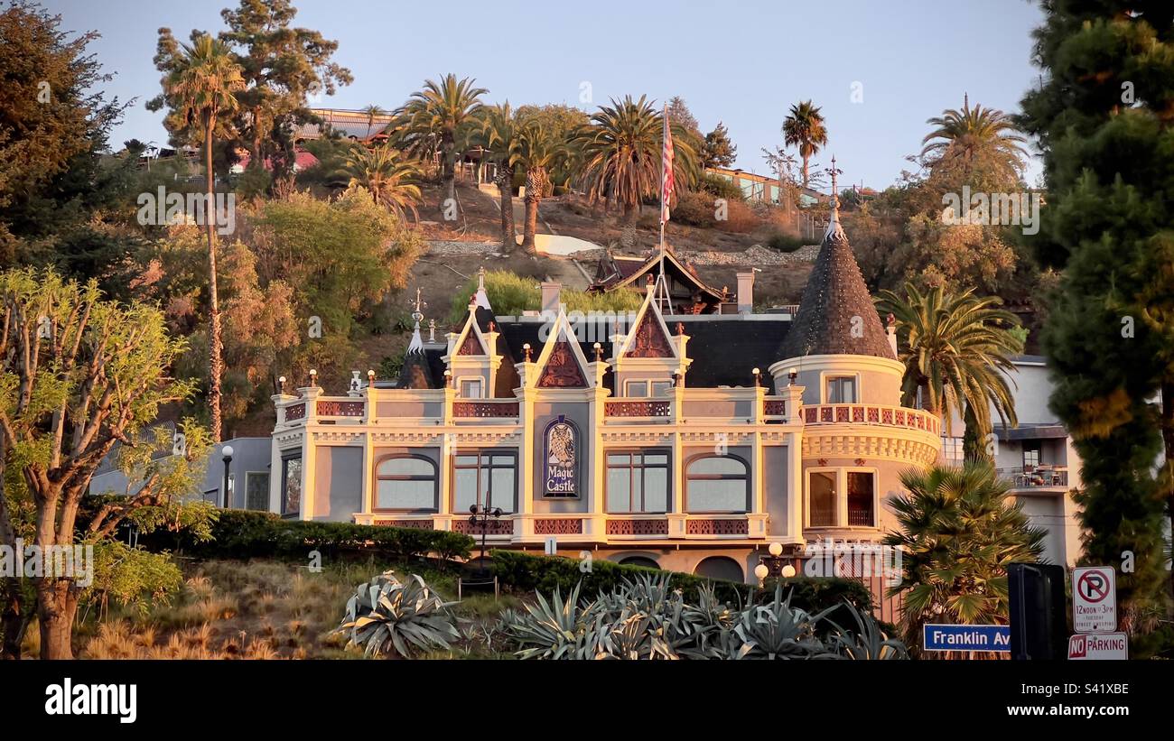 LOS ANGELES, CA, OCT 2022: early morning view of The Magic Castle ...
