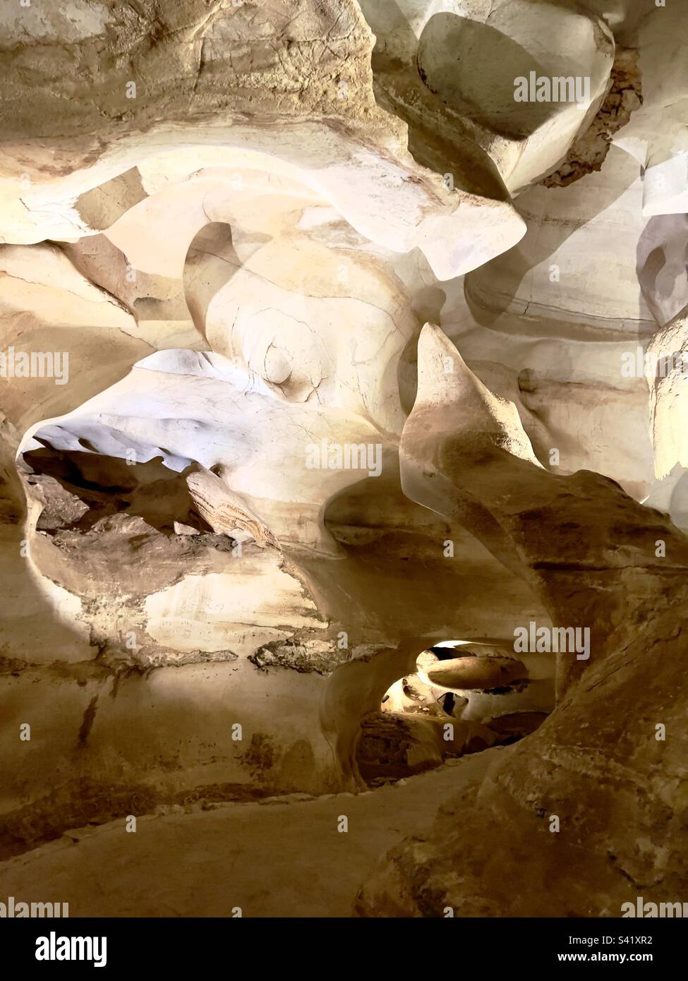 The swirling limestone rock formations creat a beautiful geological ...