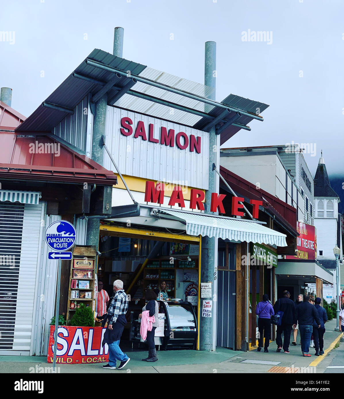 August, 2022, Salmon Market, Ketchikan, Alaska, United States Stock ...