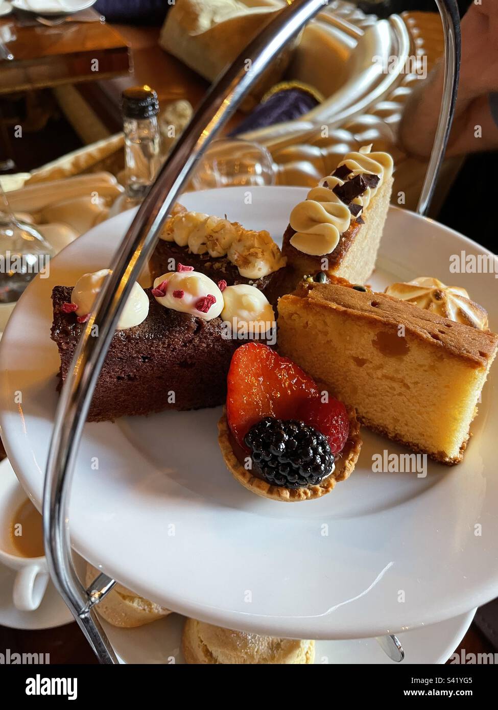 Afternoon tea at the Crazy Bear, Beaconsfield, England Stock Photo - Alamy