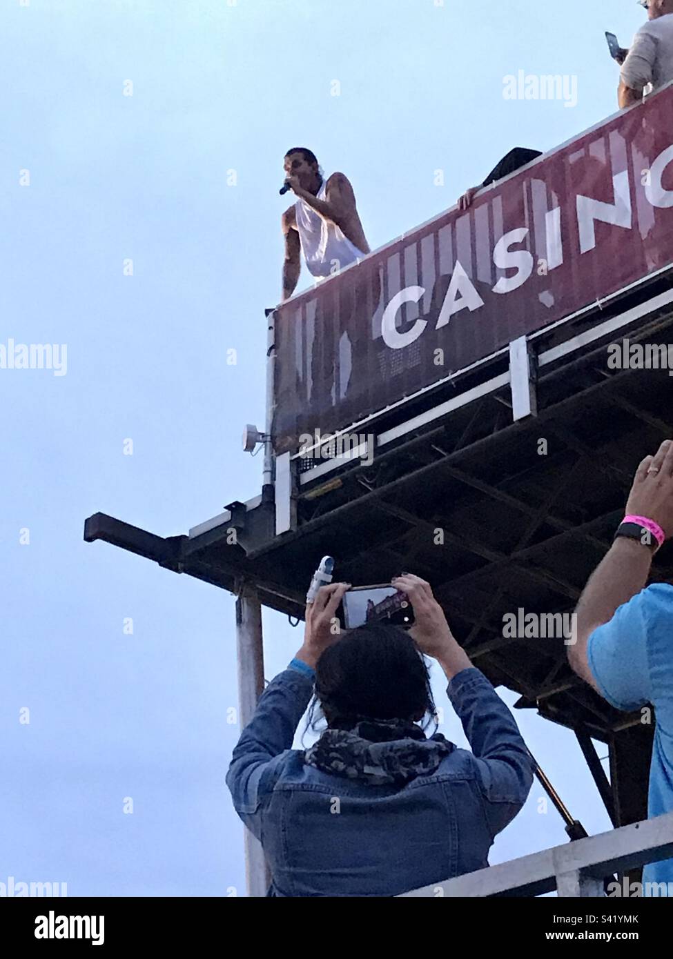 Gavin Rossdale lead singer of Bush performing at City Folk Stock Photo ...