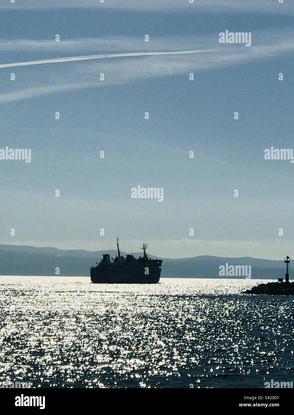 A ferry leaving the Adriatic port of Split, Croatia Stock Photo - Alamy