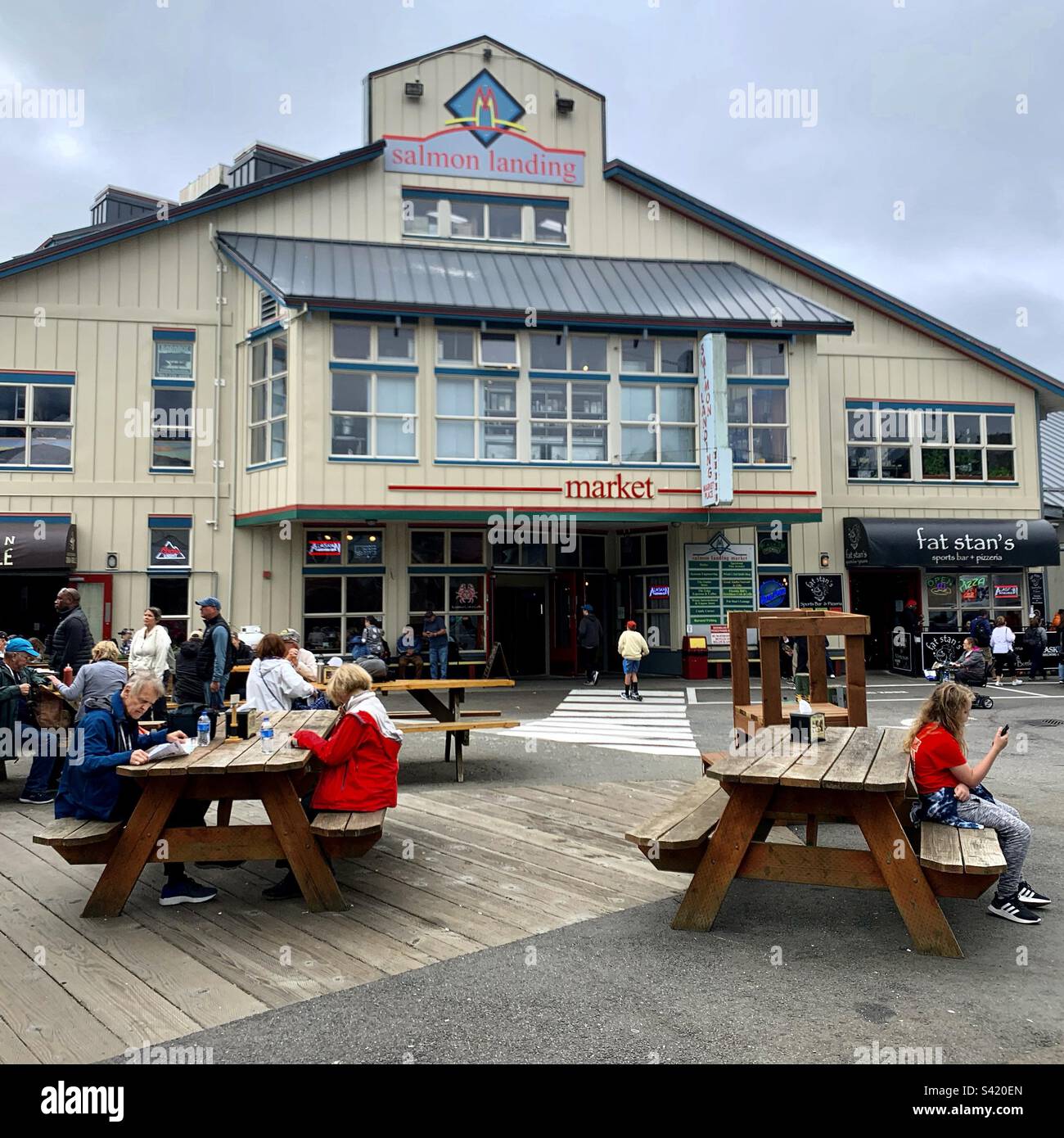 August, 2022, Salmon Landing Market, Ketchikan, Alaska, United States ...
