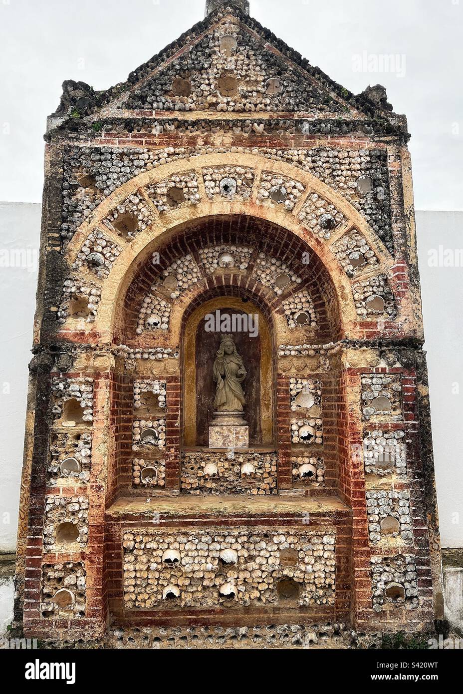 Bones Chapel, 1664, Faro Cathedral. It is made from human skulls and ...