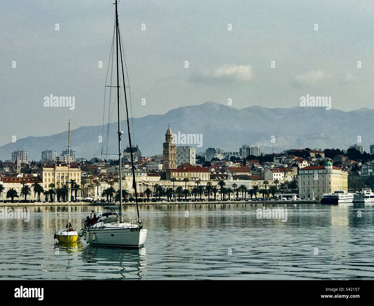 A sea view at the Adriatic port of Split, Croatia Stock Photo - Alamy