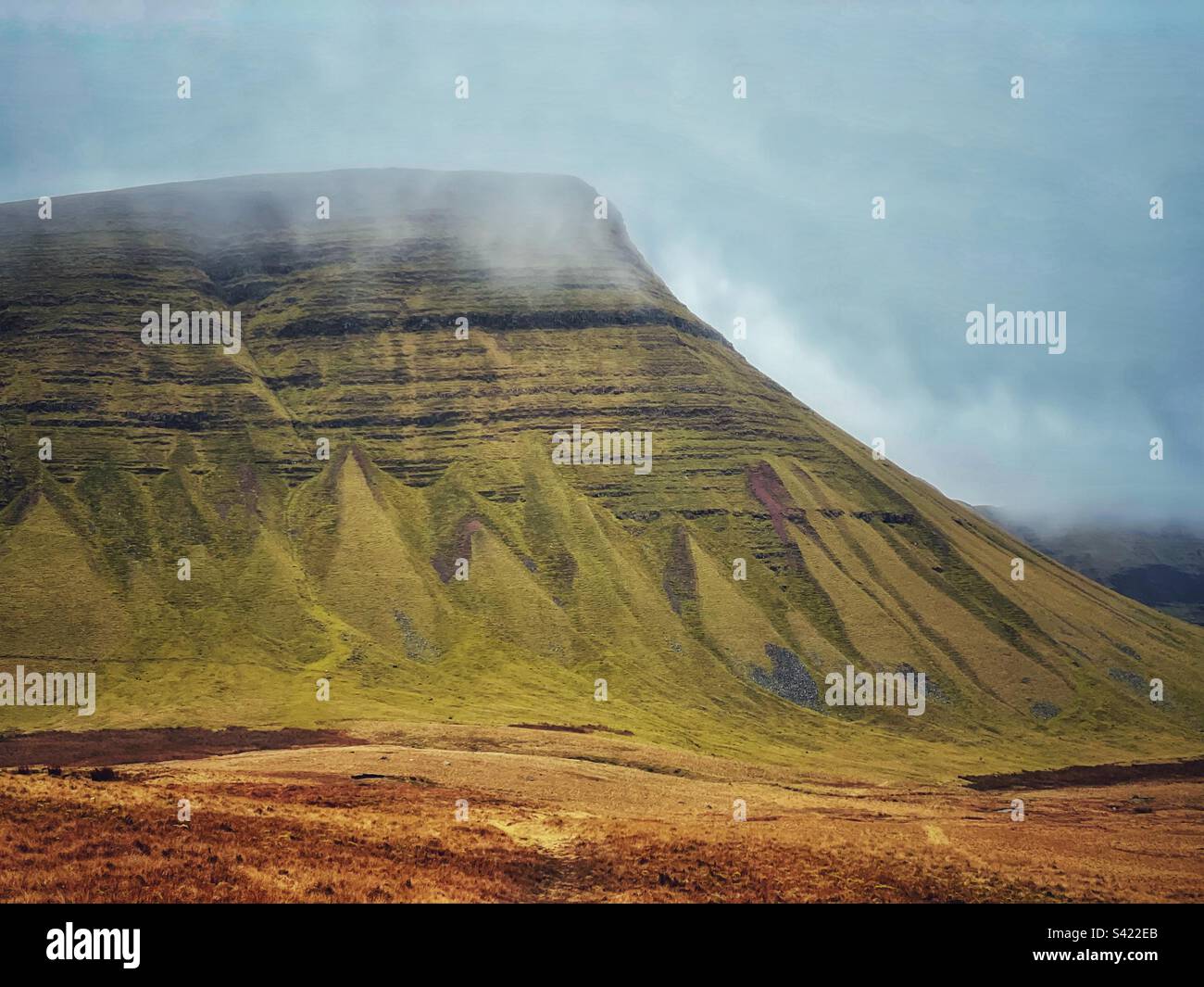 Fan Brycheiniog in the Western Brecon Beacons, above Llyn y Fan Fach ...
