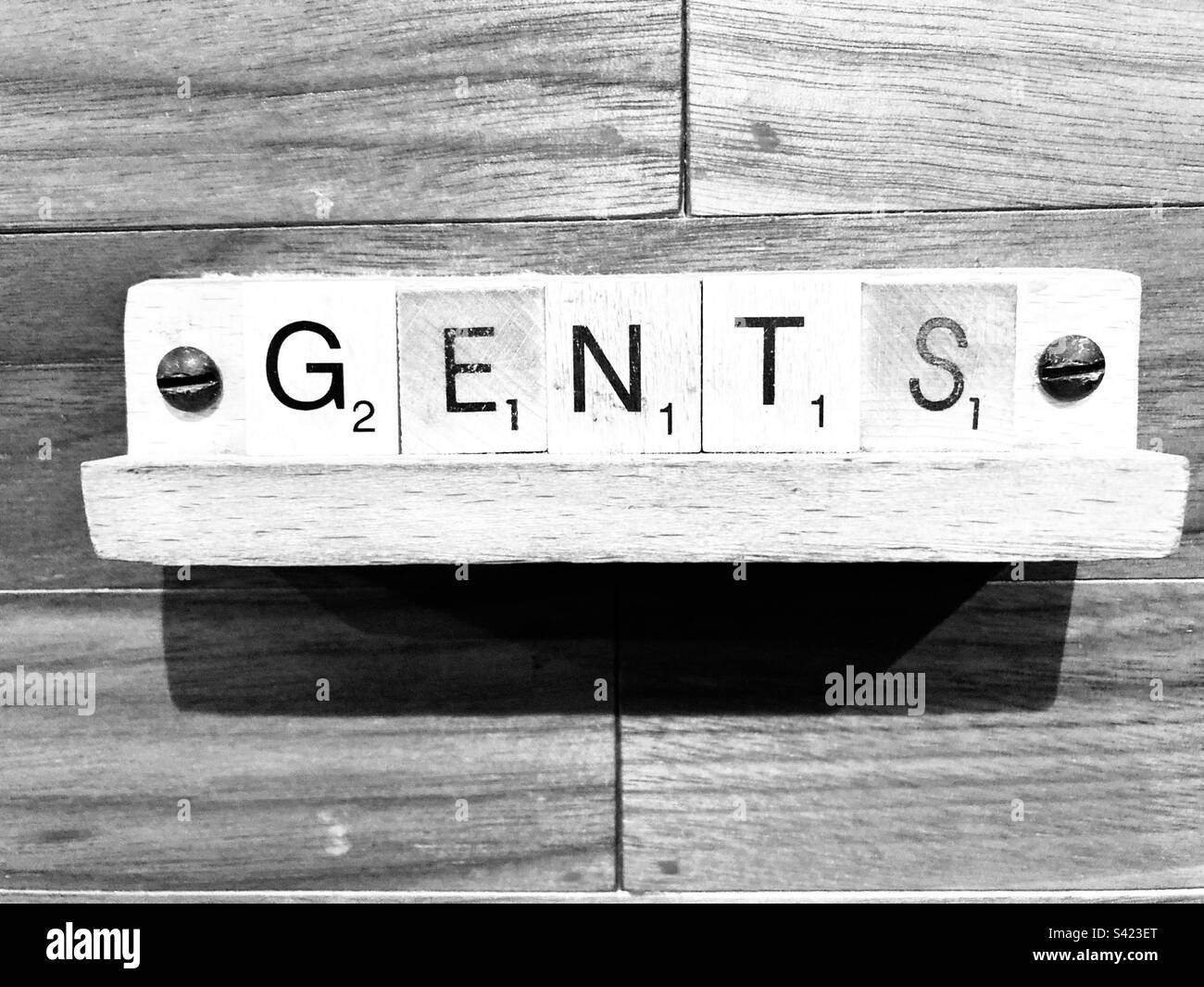 Wooden tiles with letters Black and White Stock Photos & Images - Alamy