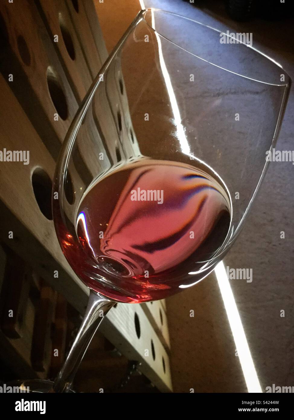 Blending red and white wine to make rosé, Catalonia, Spain Stock Photo ...