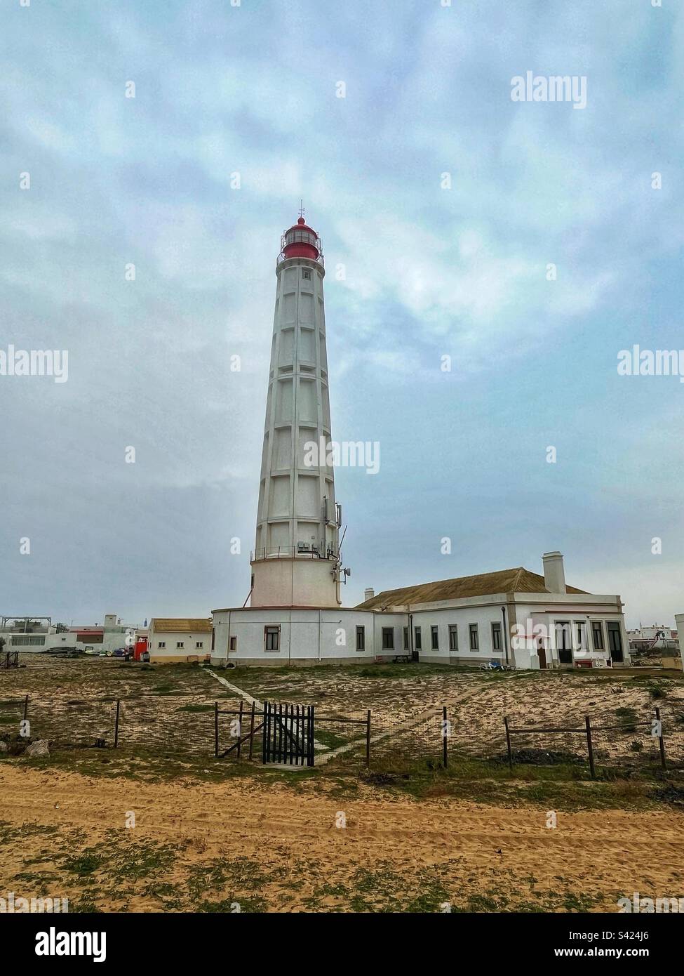 Farol de Santa Maria on Ilha do Farol, the western side of Culatra ...