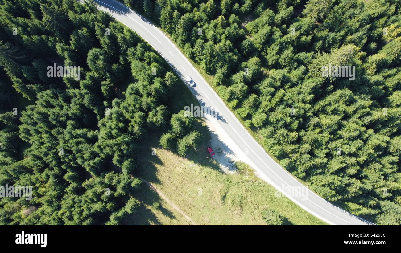 Drone forest flying hi-res stock photography and images - Alamy