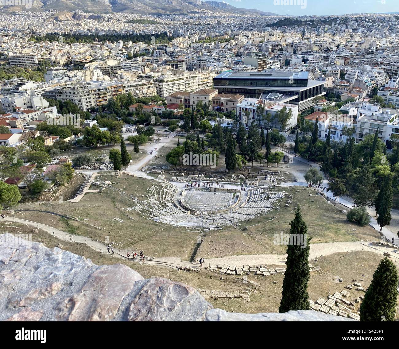 View from Acropolis, athens Stock Photo - Alamy