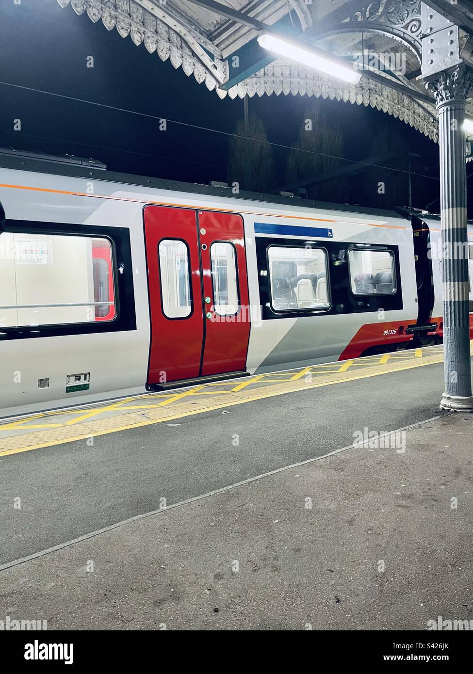 Greater Anglia train awaits its travellers onboard. Norwich Train ...