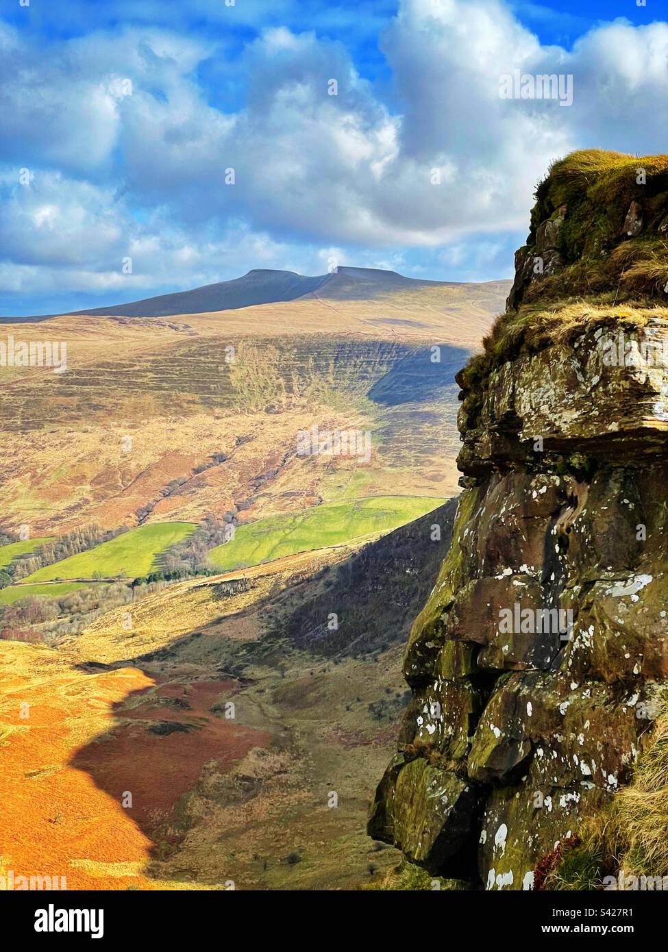 View of Pen y Fan and Corn Du from Craig Cerrig Gleisiad, Brecon ...