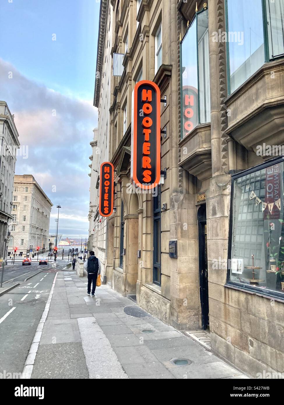 Hooters bar and restaurant Liverpool city centre Stock Photo - Alamy