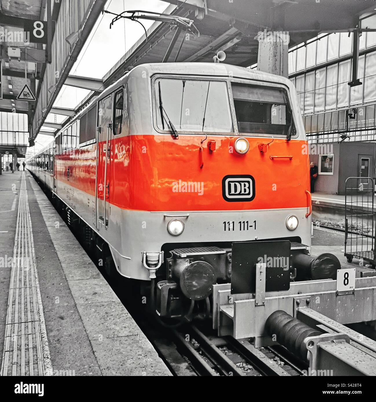 Vintage German locomotive at Stuttgart station Stock Photo - Alamy