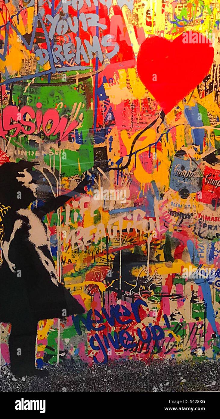 Reach For Love by Mr Brainwash in gallery . Positive messages in the ...