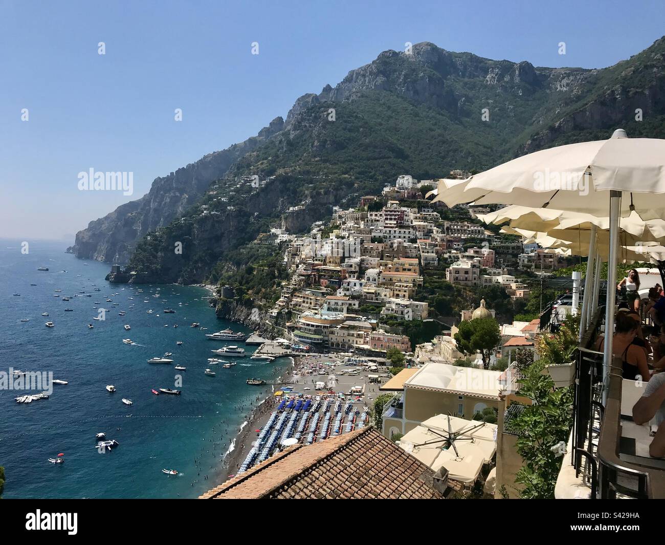 Summertime in Positano, Italy Stock Photo - Alamy