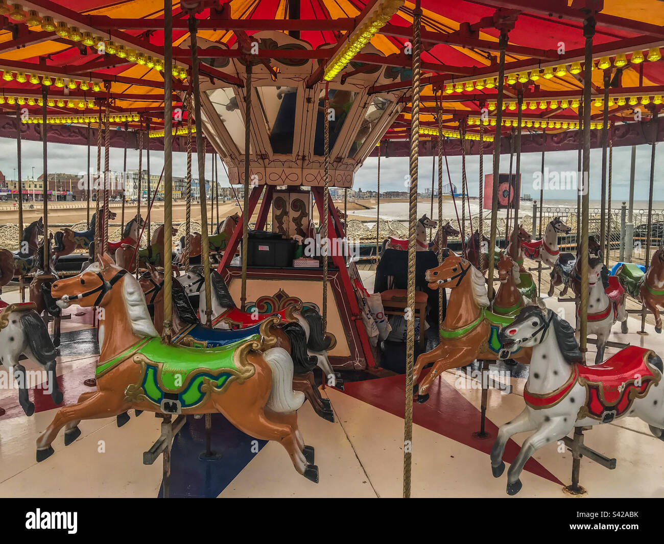 Blackpool pier carousel Stock Photo - Alamy