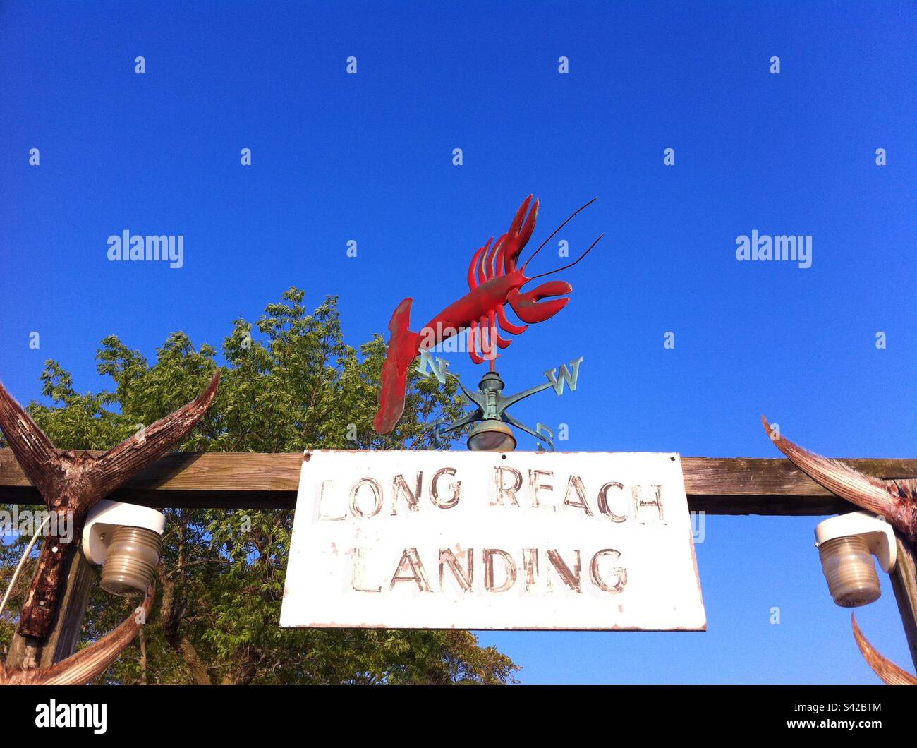 Long Reach Landing dock in Maine Stock Photo - Alamy