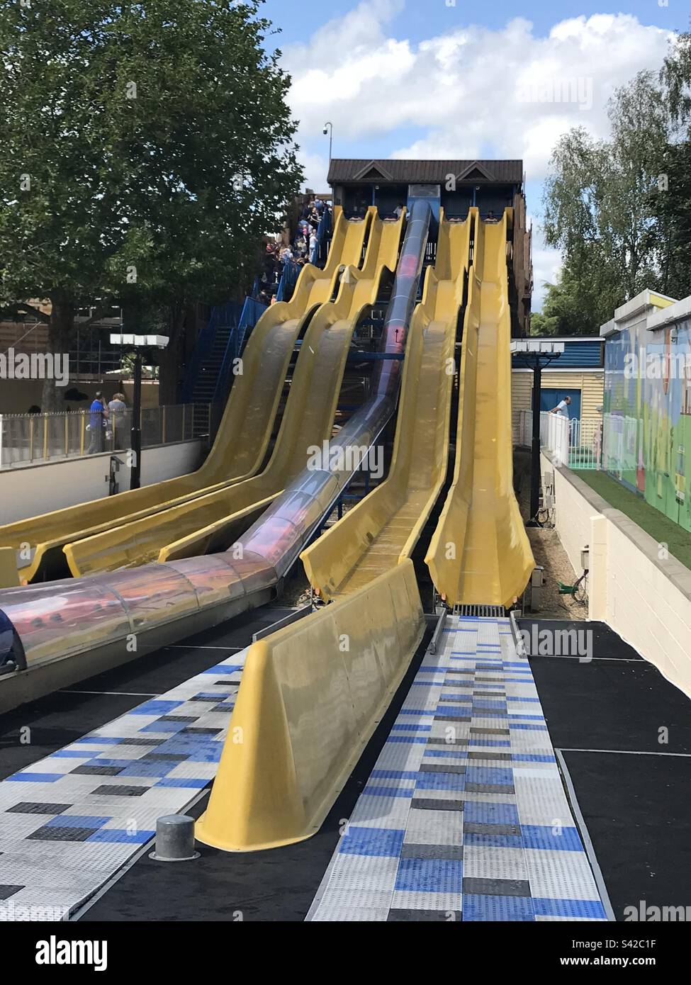 Slides at Peppa Pig World Stock Photo - Alamy