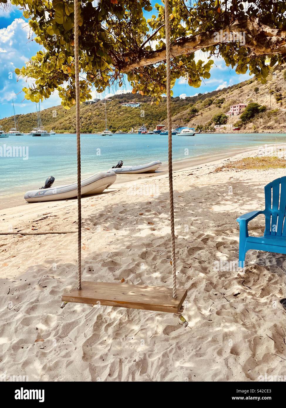 Beach swing hi-res stock photography and images - Alamy