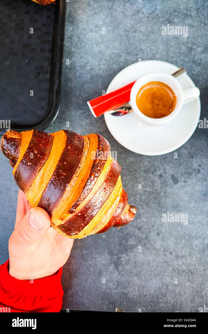 Perfect Cafe-Croissant Mix Stock Photo - Alamy