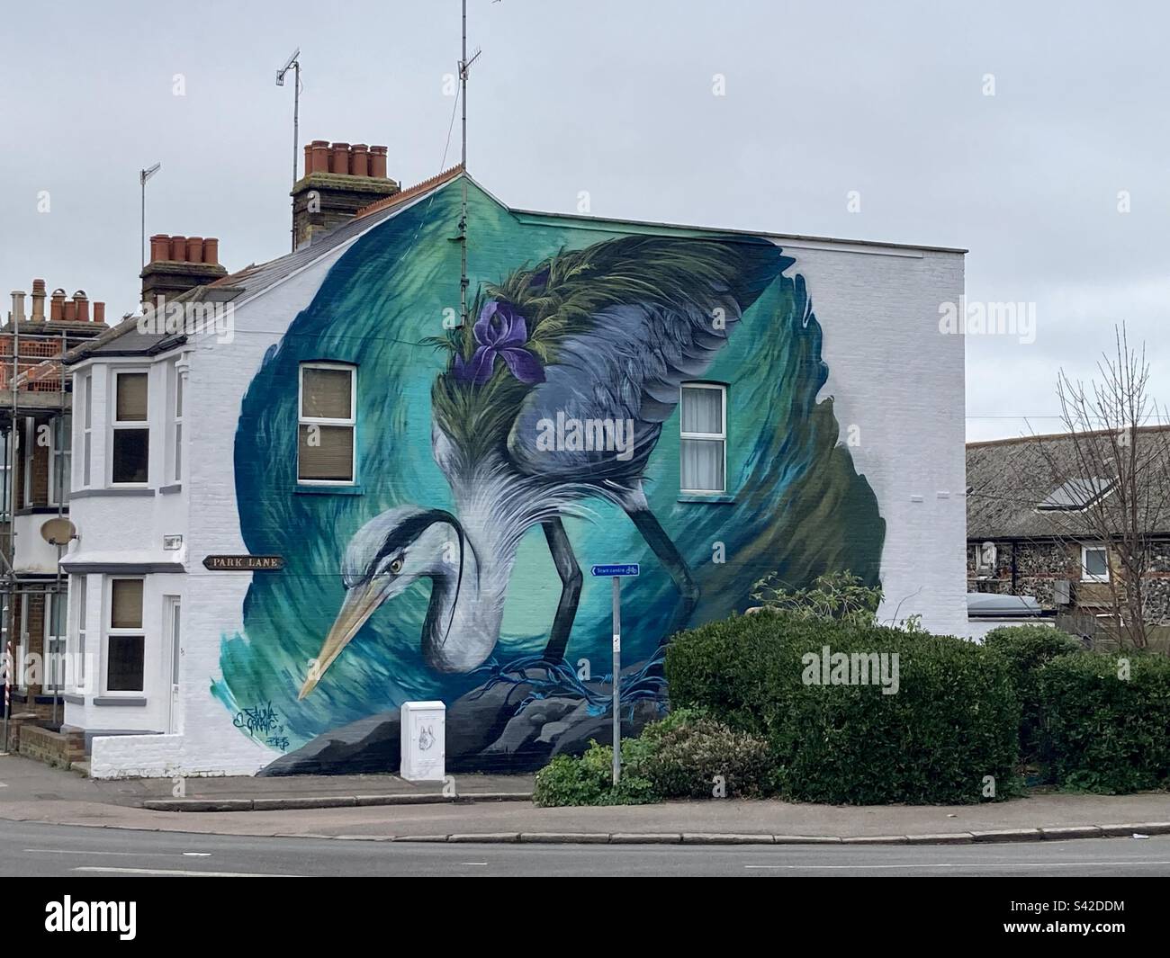 Mural on a house in Margate, Kent Stock Photo - Alamy