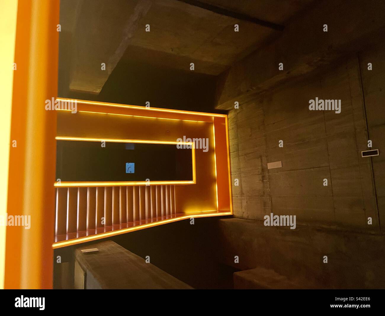 Stairway Neon Lights Stock Photo - Alamy