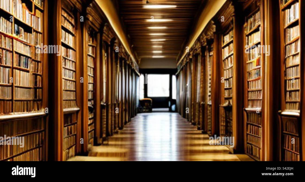 Library hallway hi-res stock photography and images - Alamy