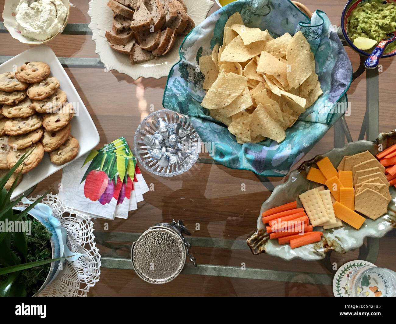 Table of appetizers, table of snacks, entertaining appetizers Stock ...