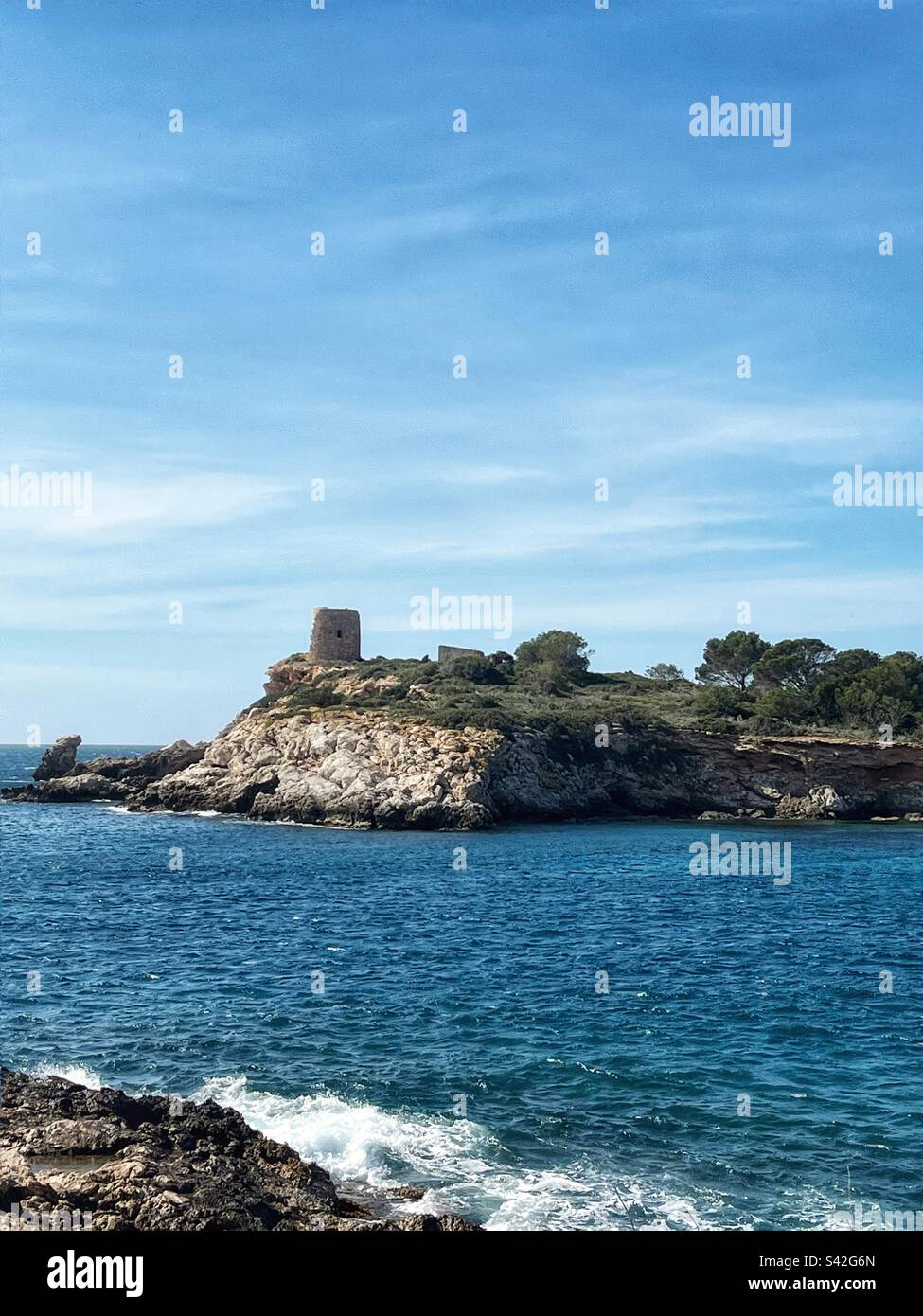 Torre Ses Illetes, Mallorca Stock Photo - Alamy