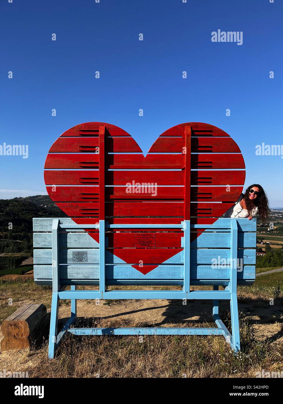 the bench of the heart Stock Photo - Alamy