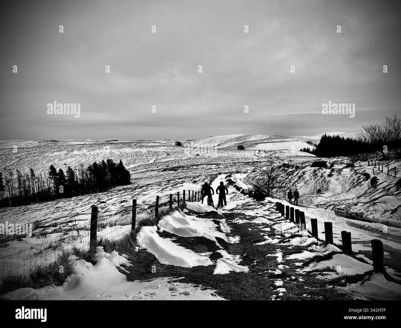 The Street, Goyt Valley in the snow Stock Photo - Alamy