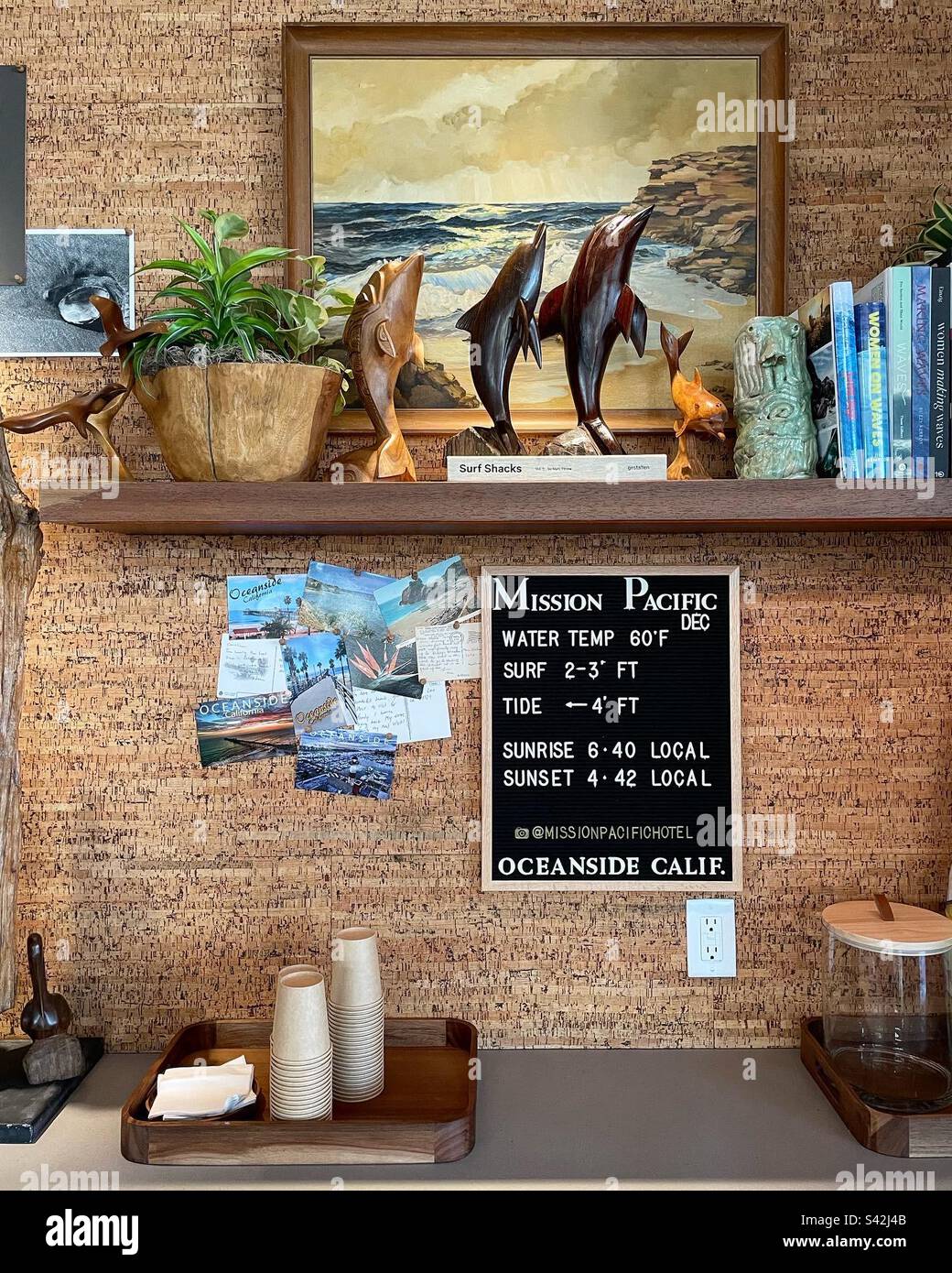 Back wall of a self service counter Stock Photo - Alamy