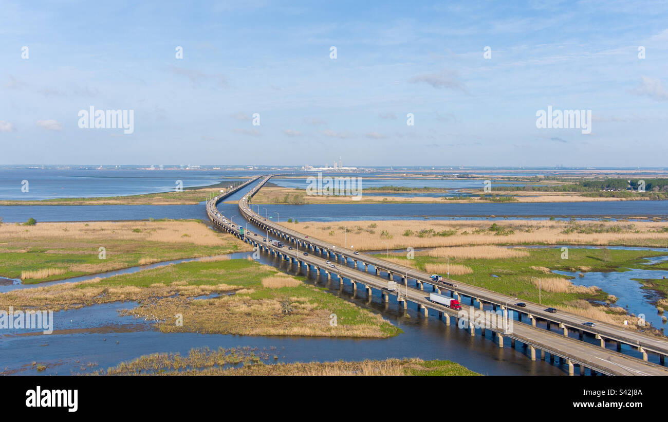 Jubilee Parkway bridge on Mobile Bay Stock Photo - Alamy
