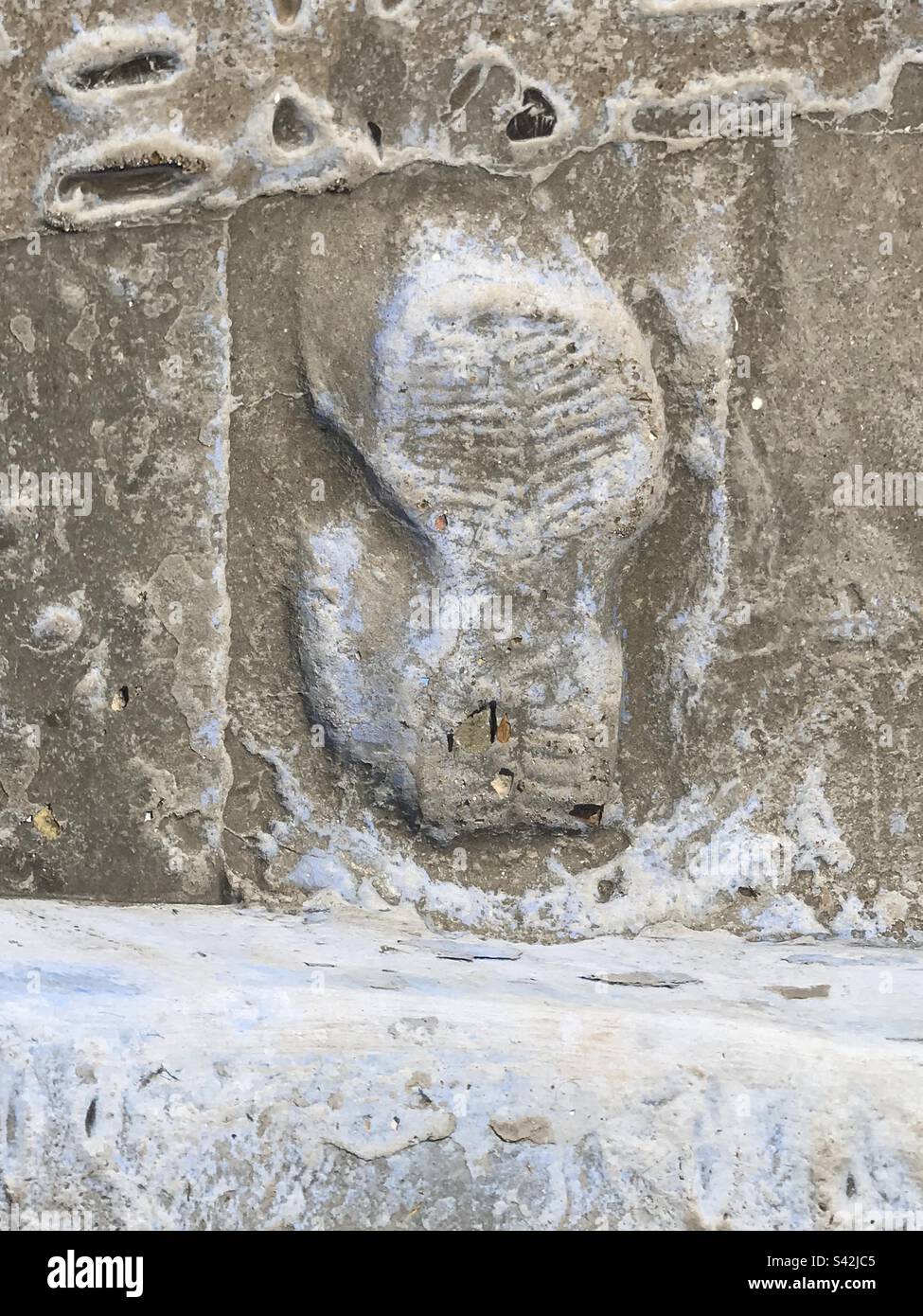 Footprint in concrete hi-res stock photography and images - Alamy