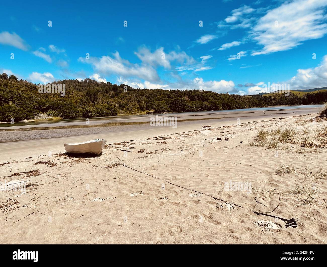 Whangamata Estuary Beach Stock Photo - Alamy
