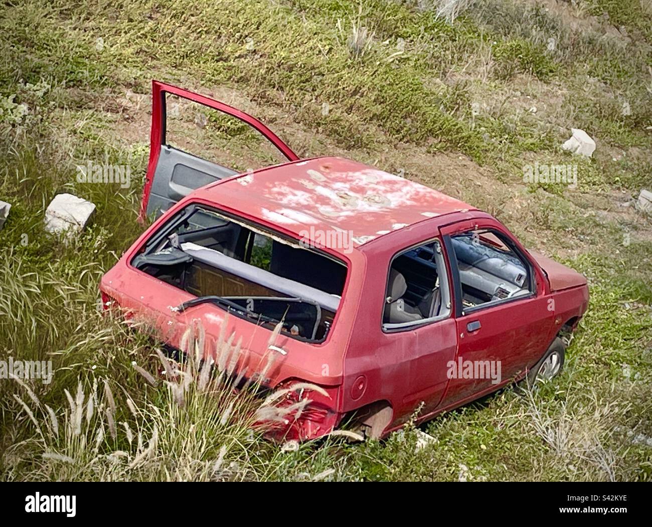 Car broken smashed window in hi-res stock photography and images - Alamy