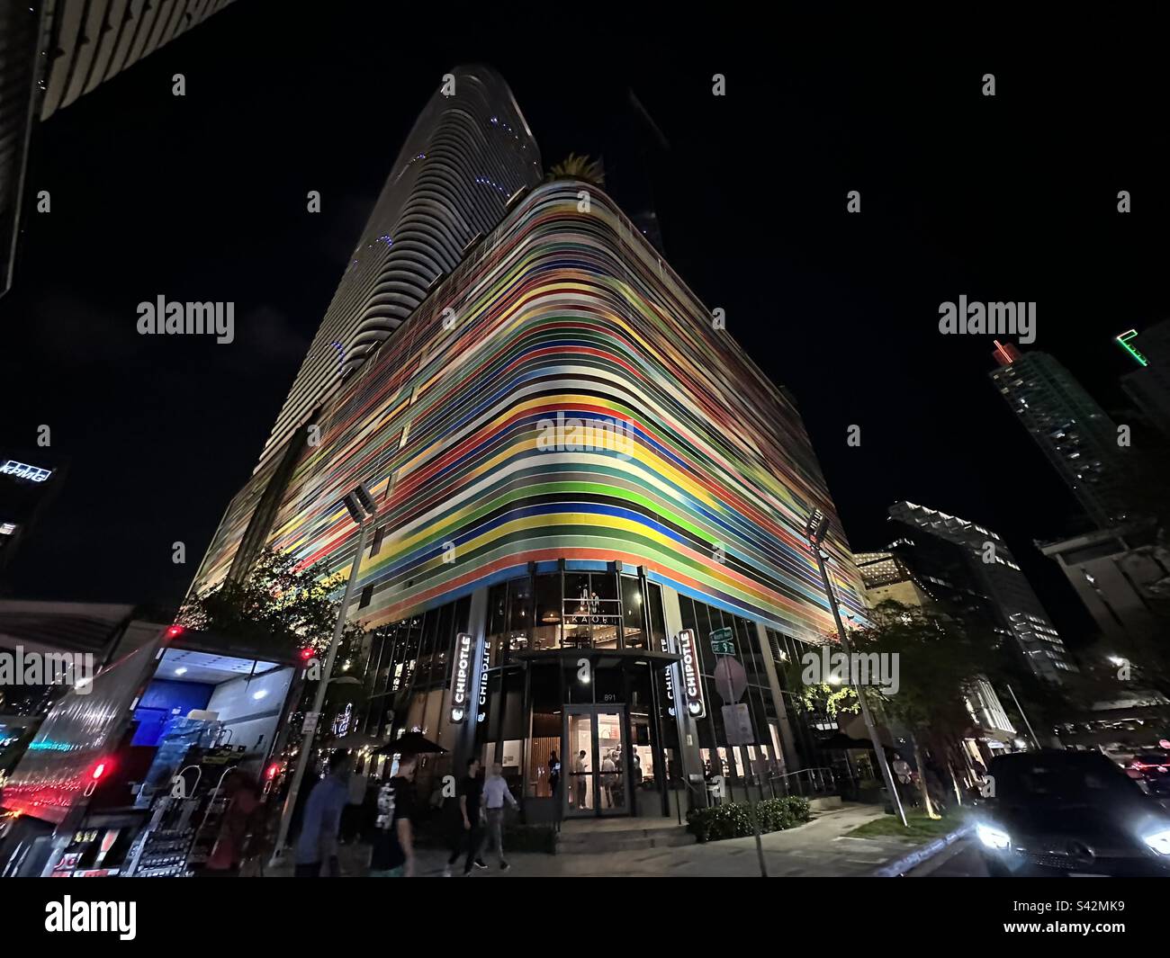 Colorful building in Miami florida Stock Photo - Alamy