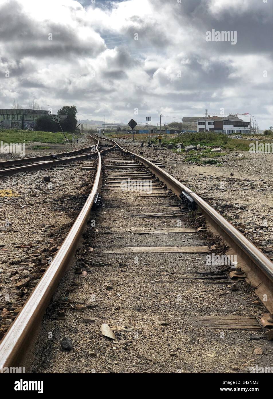 Railway switch at Espinho-Vouga train station, Portugal, 2023 Stock ...