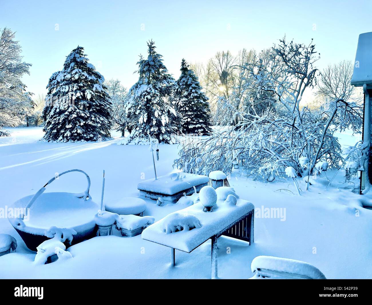 Michigan snow storm Stock Photo - Alamy