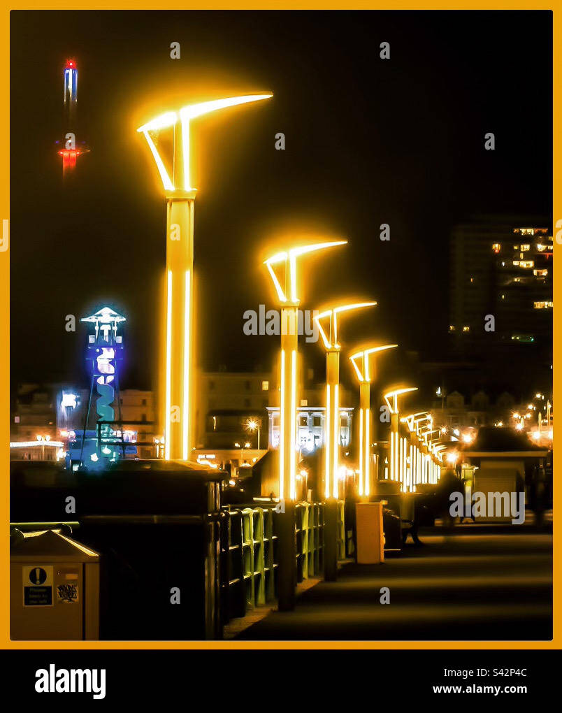 Brighton seafront lights hi-res stock photography and images - Alamy